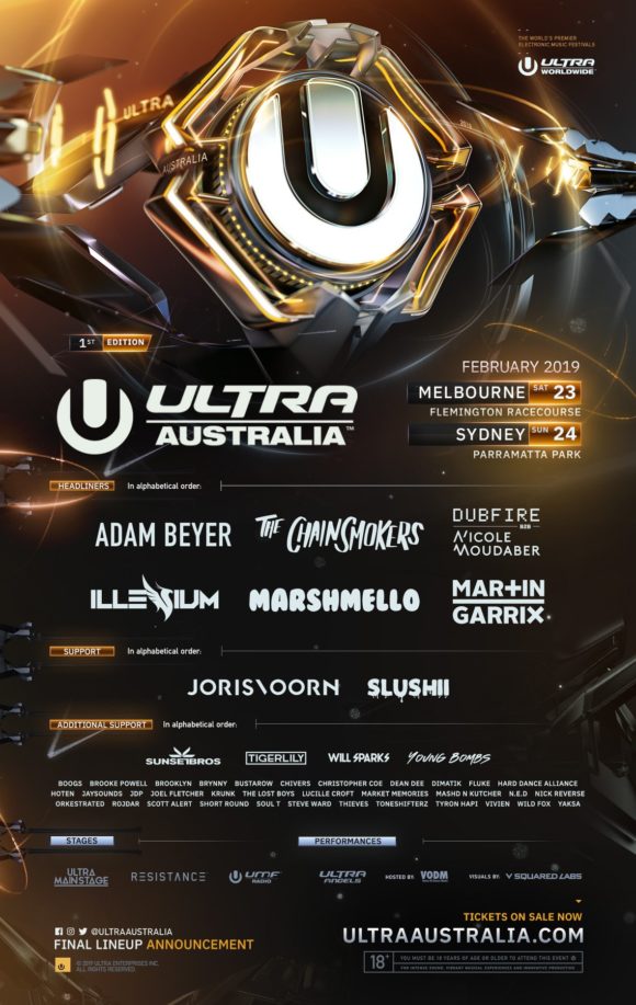 【Ultra Australia 2019】最終ラインナップ発表！ | TokyoEDM